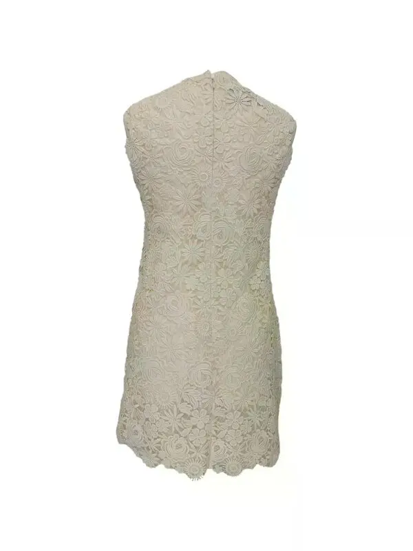 Valentino Garavani White Lace Sleeveless Mini Dress - Neutrals