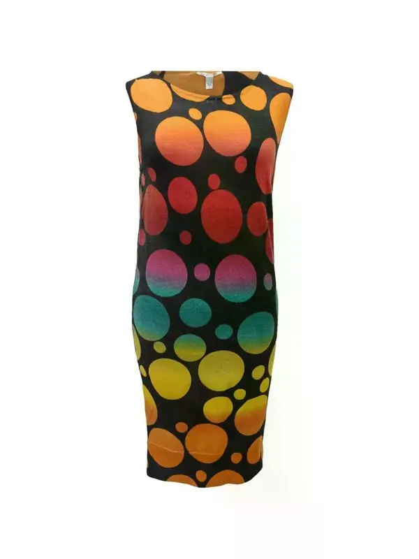 Diane Von Furstenberg Polka Dot Print Wool Dress - Black