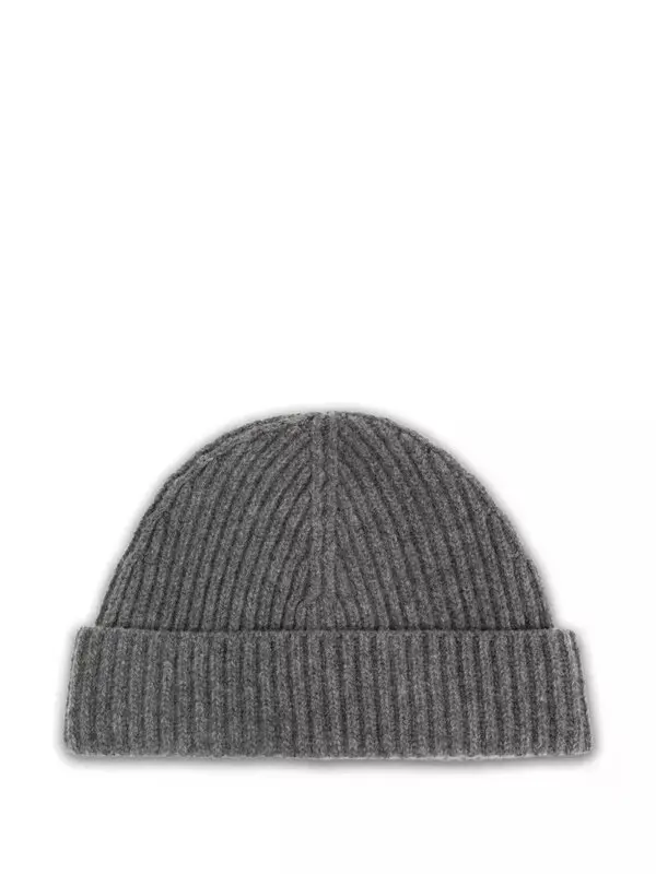 JIL SANDER Ribbed-knit Beanie Hat - Grey