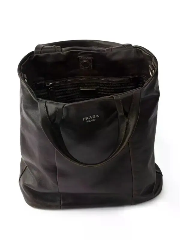 Prada Distressed Nappa Leather Tote Bag