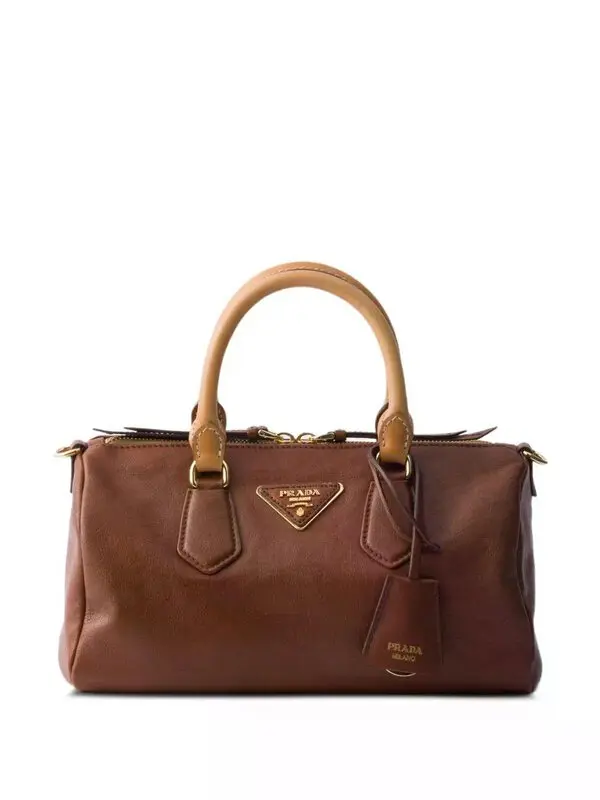 Prada Small Leather Top-handle Bag - Brown