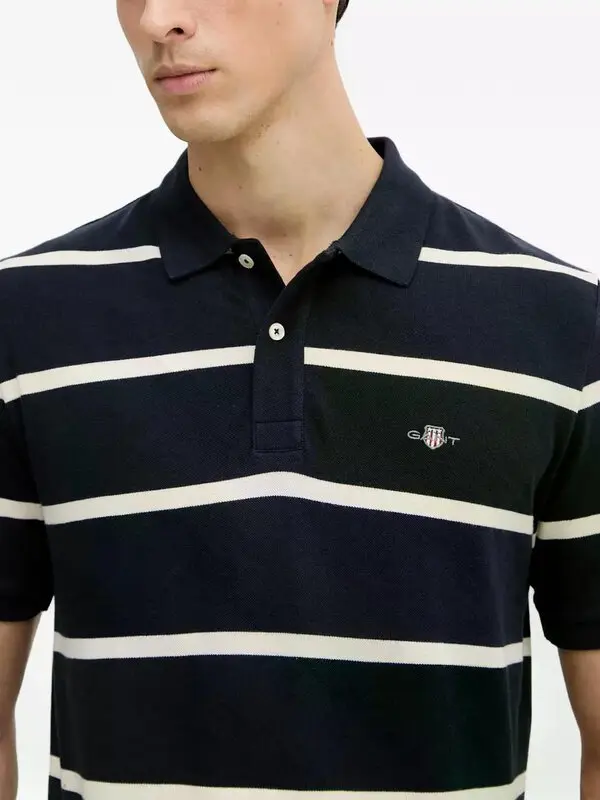 Gant Striped Short-sleeve Polo Shirt