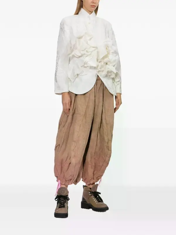 Comme Des Garçons Buttoned Ruffled Blazer