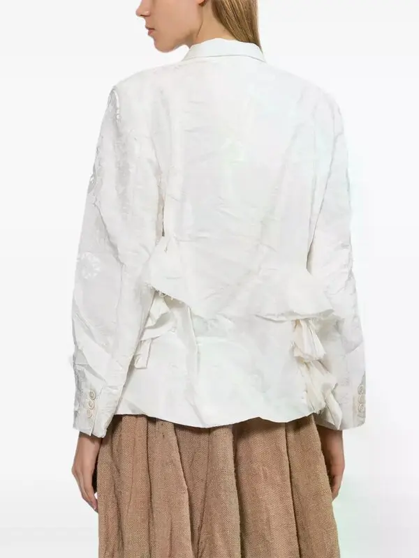 Comme Des Garçons Buttoned Ruffled Blazer