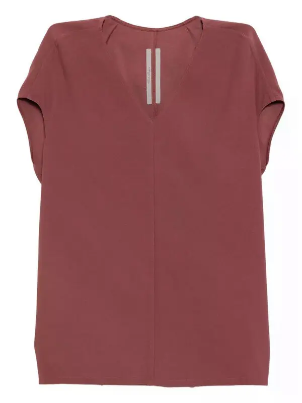 Rick Owens Dark Pink V-neck Blouse