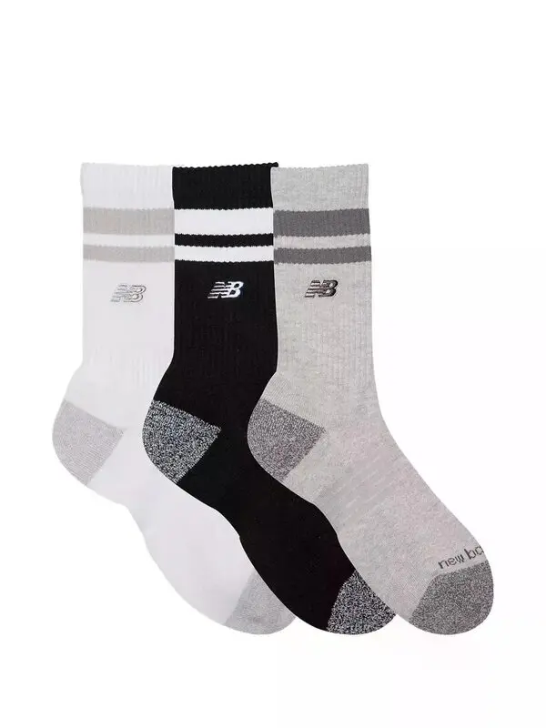 NEW BALANCE Active Premium Stripe Crew Socks 3 Pack