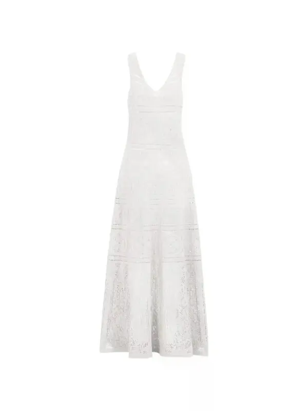 D.exterior Crochet-knit V-neck Maxi Dress