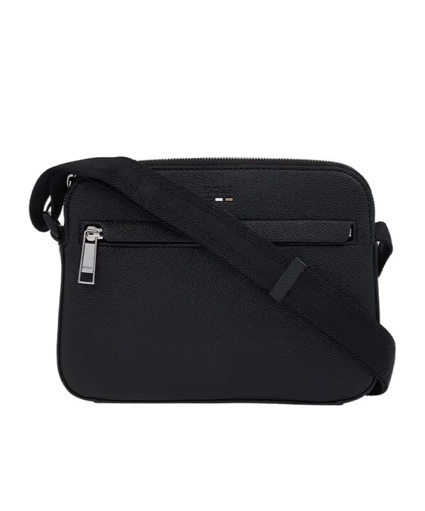 Hugo Boss Boss Ray Double Zip-up Crossbody Bag - Black