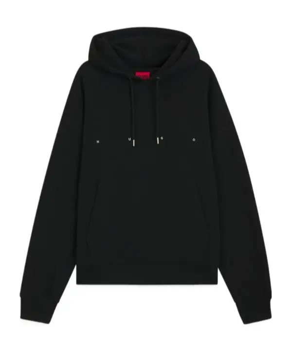 Hugo Boss Oversized Cotton Terry Hoodie With Graphic Print
