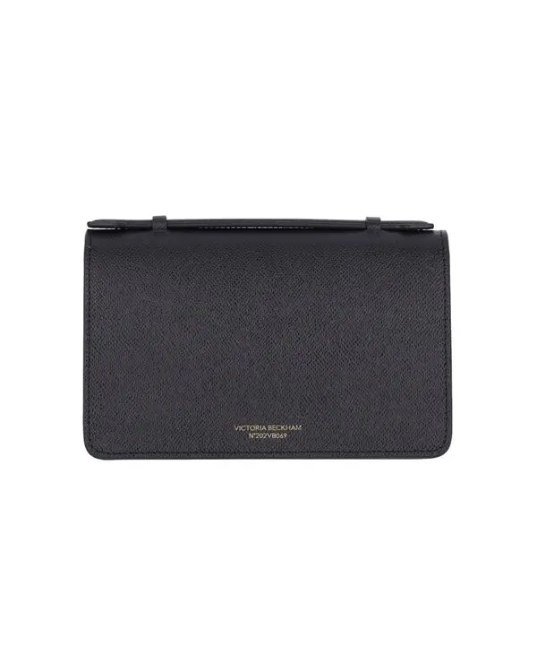 Victoria Beckham Logo Plaque Mini Top Handle Bag - Black
