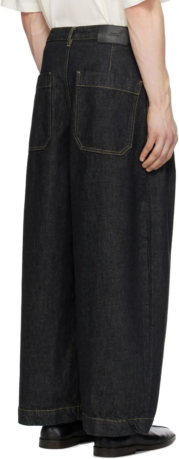 Studio Nicholson Wide-leg Belt-loop Jeans - Black