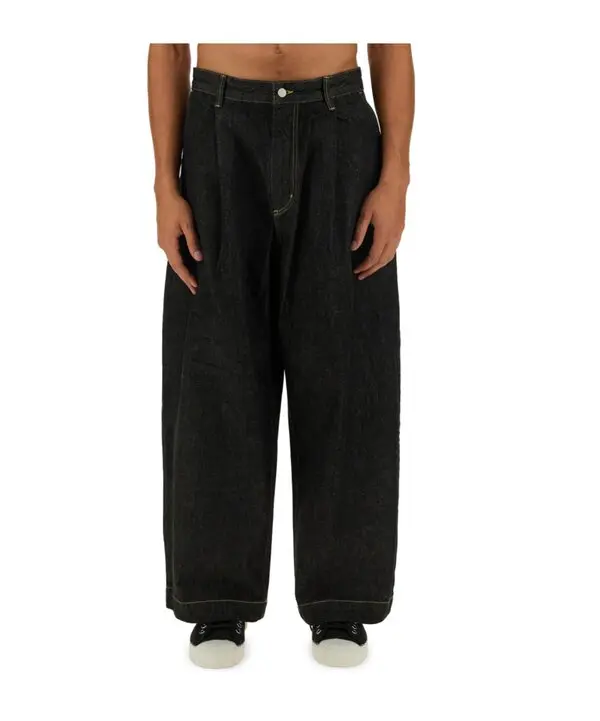 Studio Nicholson Wide-leg Belt-loop Jeans - Black