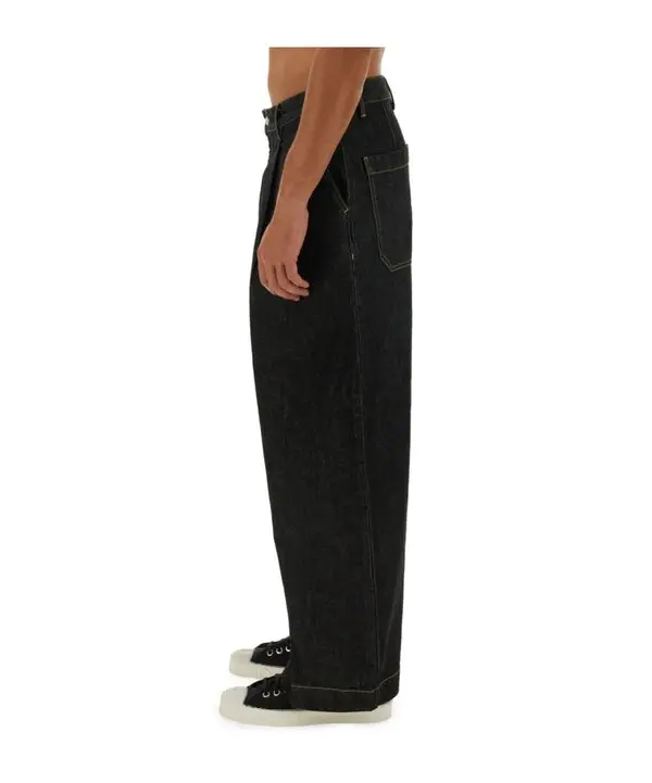 Studio Nicholson Wide-leg Belt-loop Jeans - Black