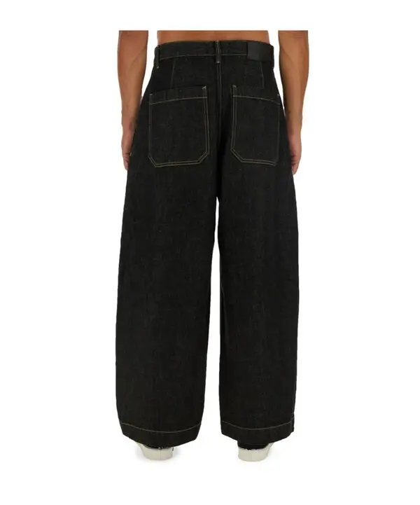 Studio Nicholson Wide-leg Belt-loop Jeans - Black