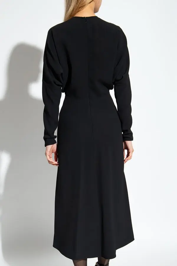 Victoria Beckham Dolman-sleeve Midi Dress - Black