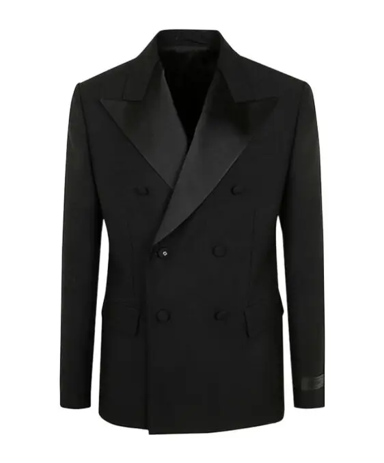 Versace Double-breasted Tailored Blazer - Black