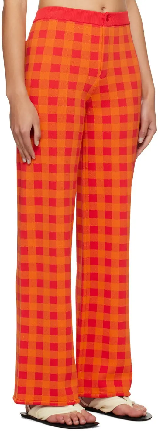 SIMONMILLER Plaid Wide Leg Casual Pants