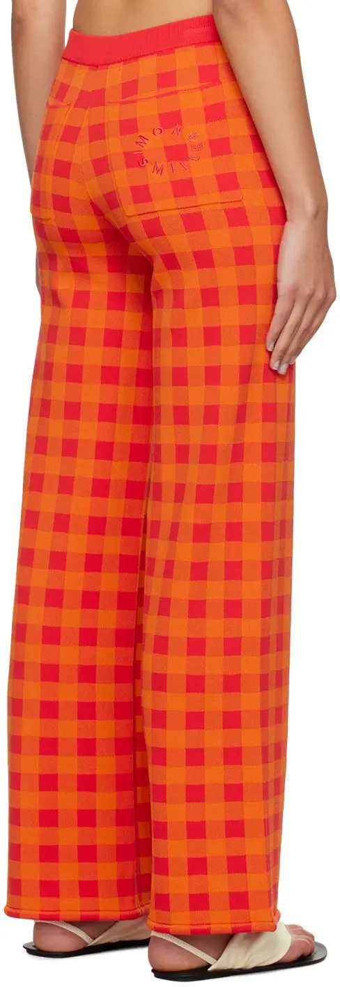 SIMONMILLER Plaid Wide Leg Casual Pants