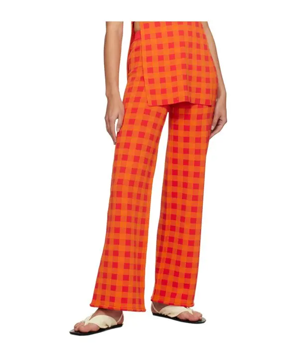 SIMONMILLER Plaid Wide Leg Casual Pants