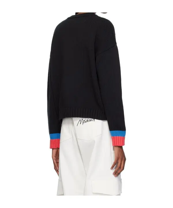 Moschino Long-sleeved Intarsia Knit Sweater