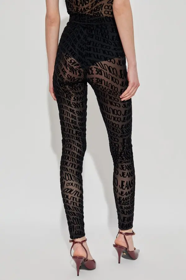 Versace Logo-print Sheer Leggings