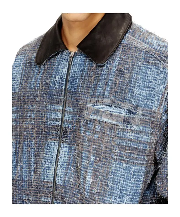 DIESEL® Graphic Bouclé Denim Jacket