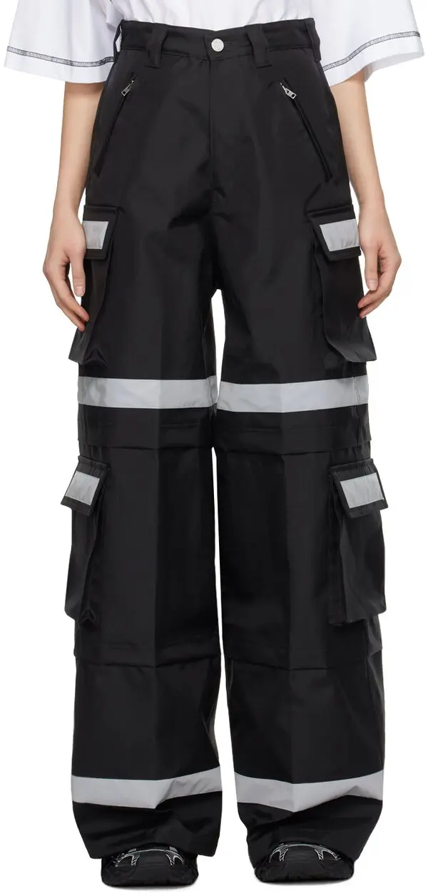 Vetements Cargo Reflective Stripe Detail Trousers