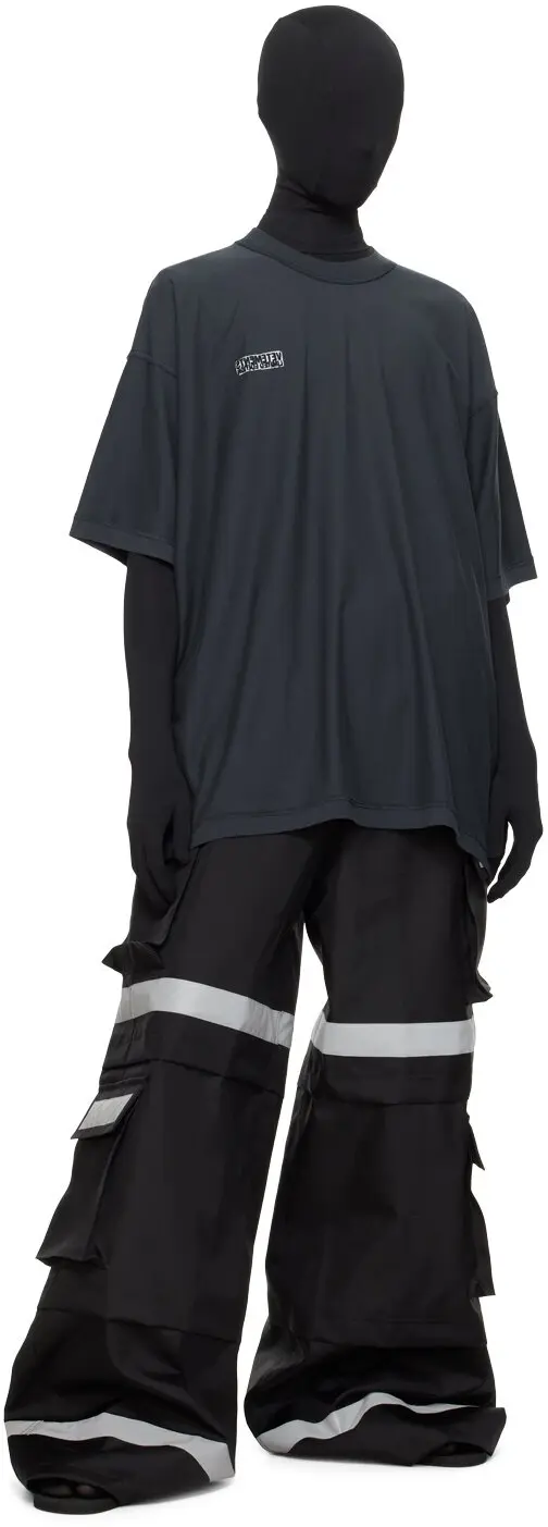 Vetements Cargo Reflective Stripe Detail Trousers