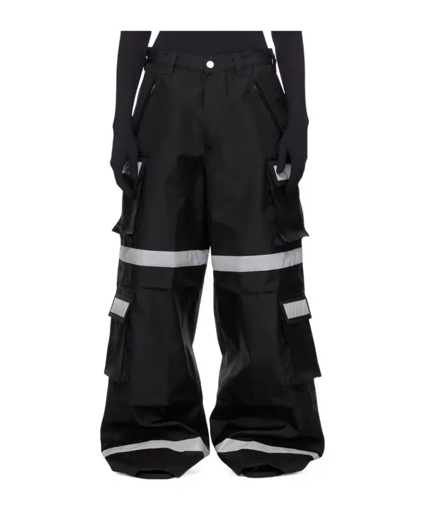 Vetements Cargo Reflective Stripe Detail Trousers