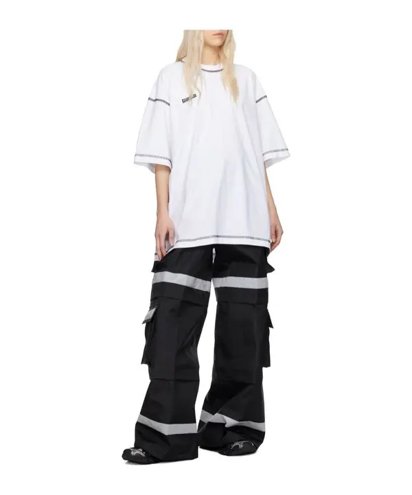 Vetements Cargo Reflective Stripe Detail Trousers