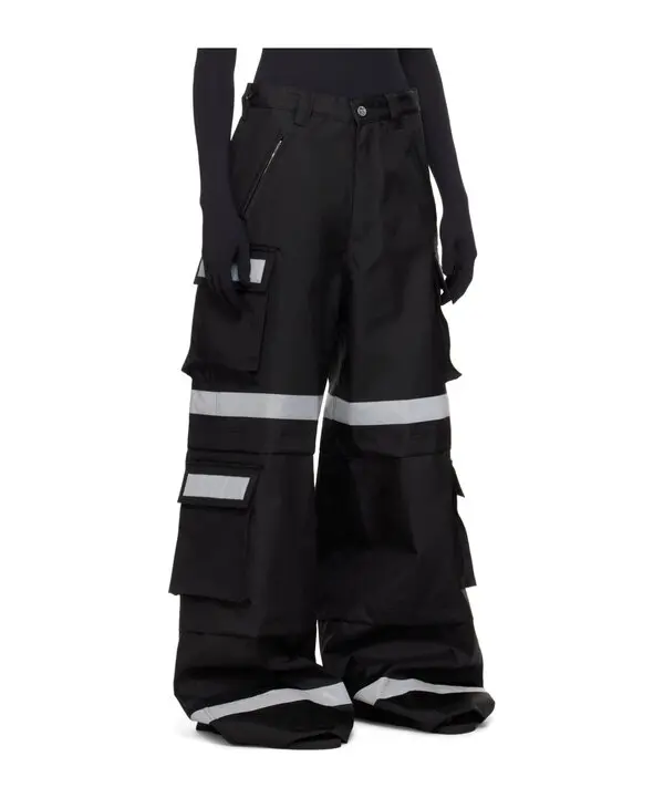 Vetements Cargo Reflective Stripe Detail Trousers