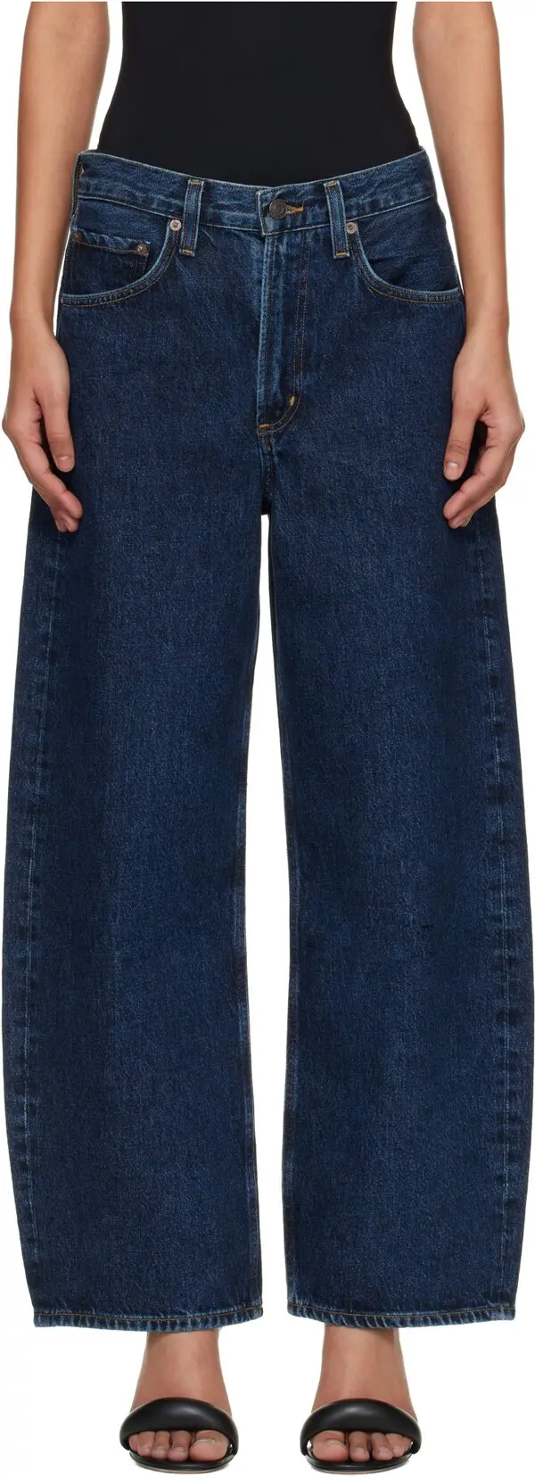 AGOLDE Denim Trousers With Belt Loops