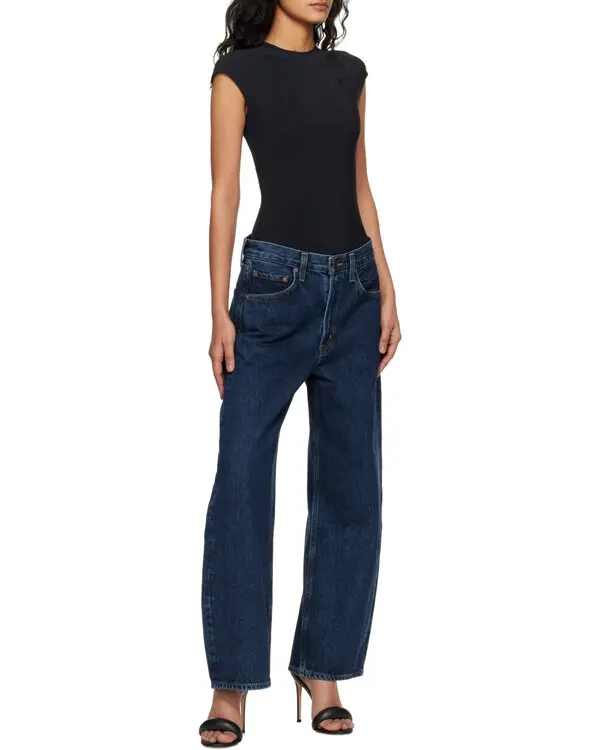AGOLDE Denim Trousers With Belt Loops