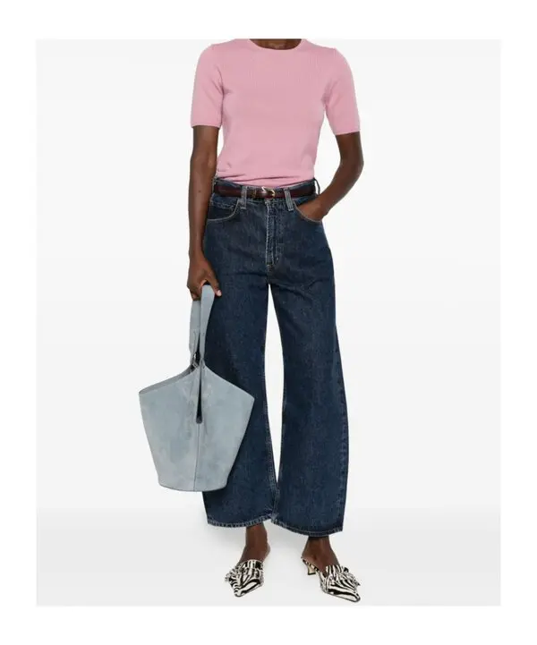 AGOLDE Denim Trousers With Belt Loops