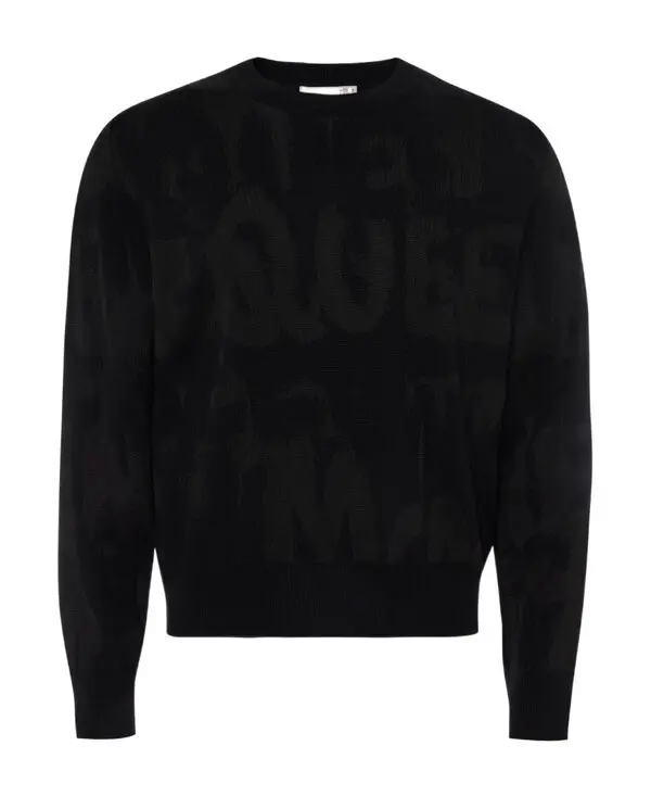 Alexander McQueen Logo Jacquard Knitted Jumper