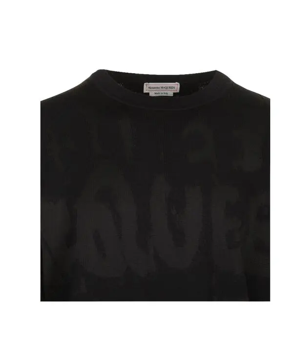 Alexander McQueen Logo Jacquard Knitted Jumper