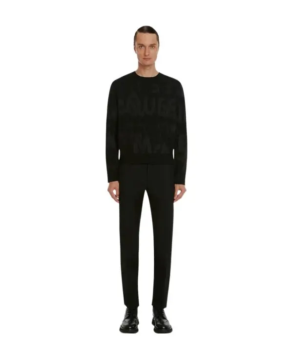 Alexander McQueen Logo Jacquard Knitted Jumper