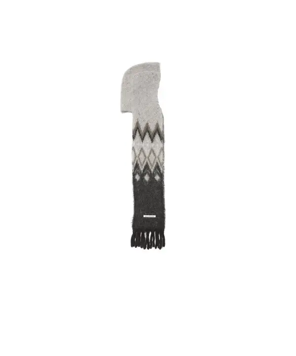 Acne Studios Fringed Scarf - Gray