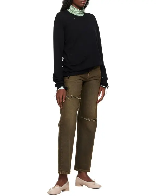 MAISON MARGIELA Straight-leg Ripped Denim Jeans