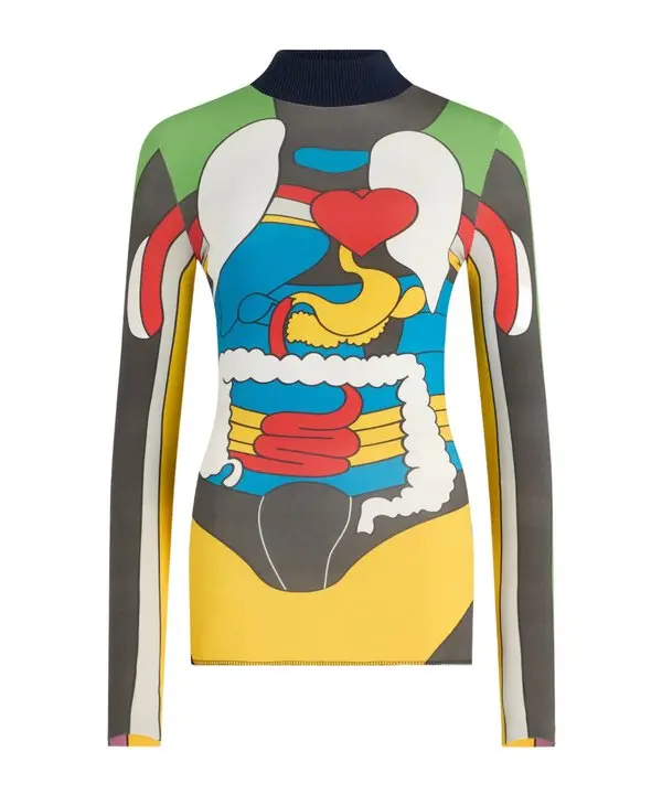 JEAN PAUL GAULTIER Printed Long-sleeve Top