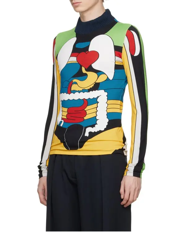 JEAN PAUL GAULTIER Printed Long-sleeve Top