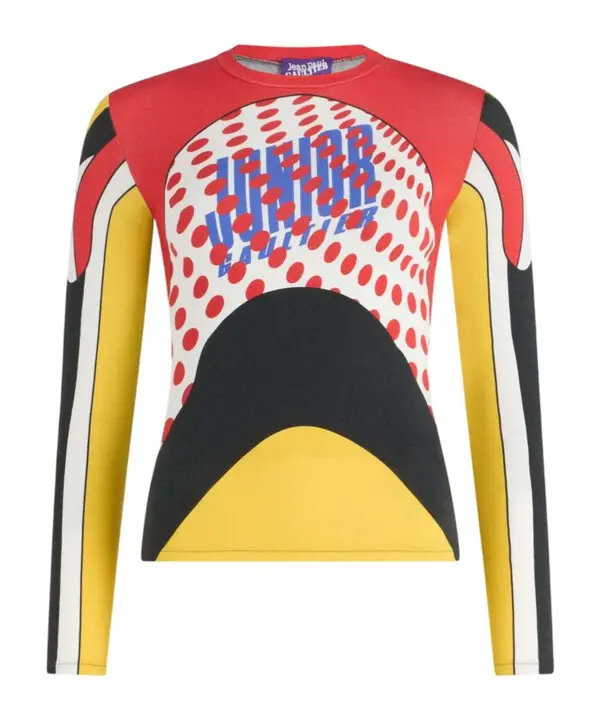 JEAN PAUL GAULTIER Long-sleeved Top With Graphic Print - Multicolor