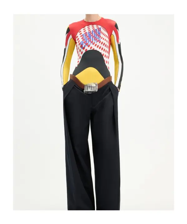 JEAN PAUL GAULTIER Long-sleeve Body Map Top