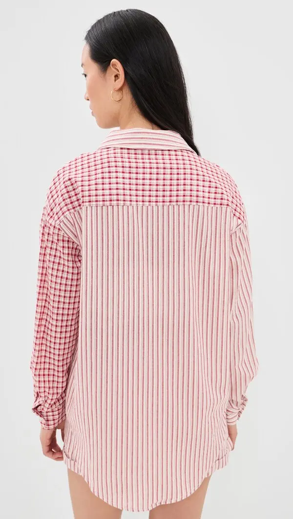 BAILEY ROSE Patchwork Button-down Shirt