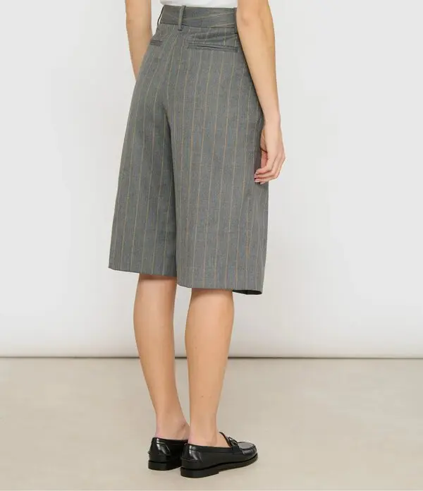 GANNI Striped Wrap Midi Skirt