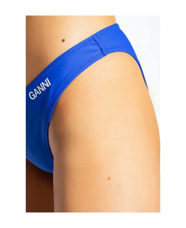 GANNI Logo-print Bikini Bottoms
