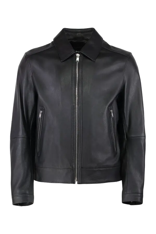 Hugo Boss Regular-fit Zip-up Jacket - Black