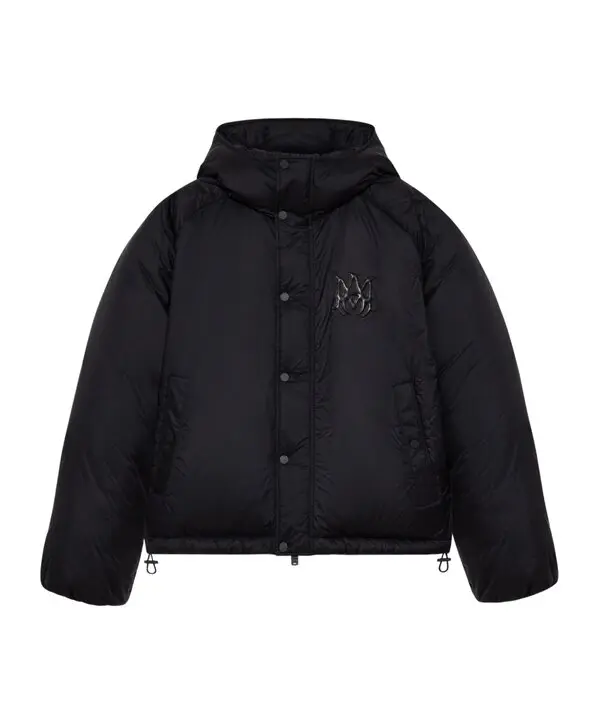 Amiri Logo-detail Hooded Down Jacket - Black