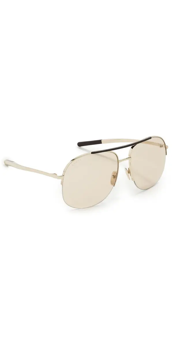 Gucci Gg2165s Aviator Sunglasses - Gold-gold-brown