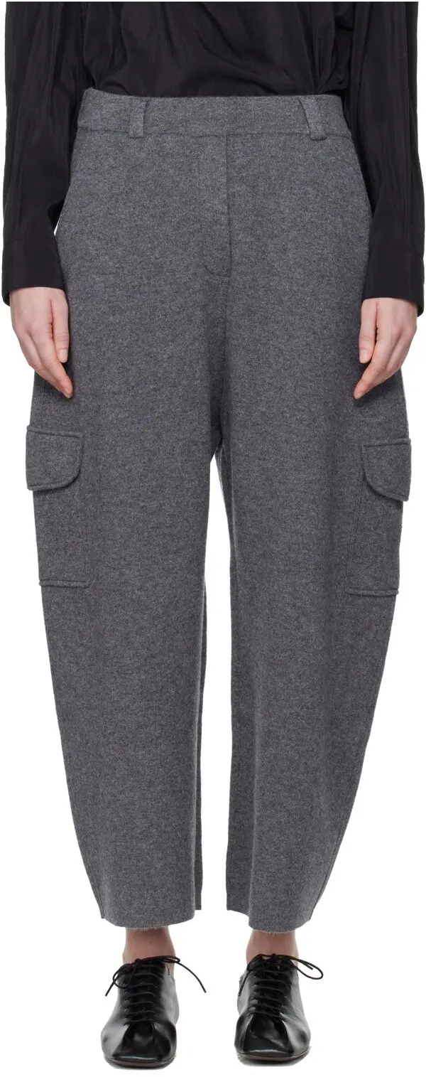 LISA YANG Azaria Elasticized Cargo Pants - Graphite Color